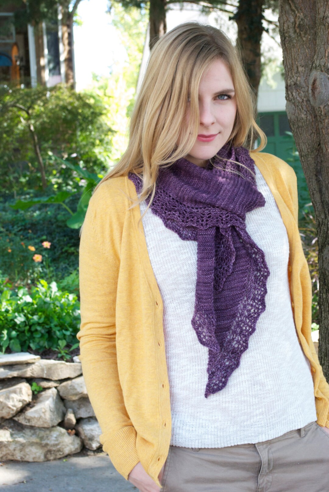 October Breeze Knitting Pattern-- Scarf or Shawlette - Etsy