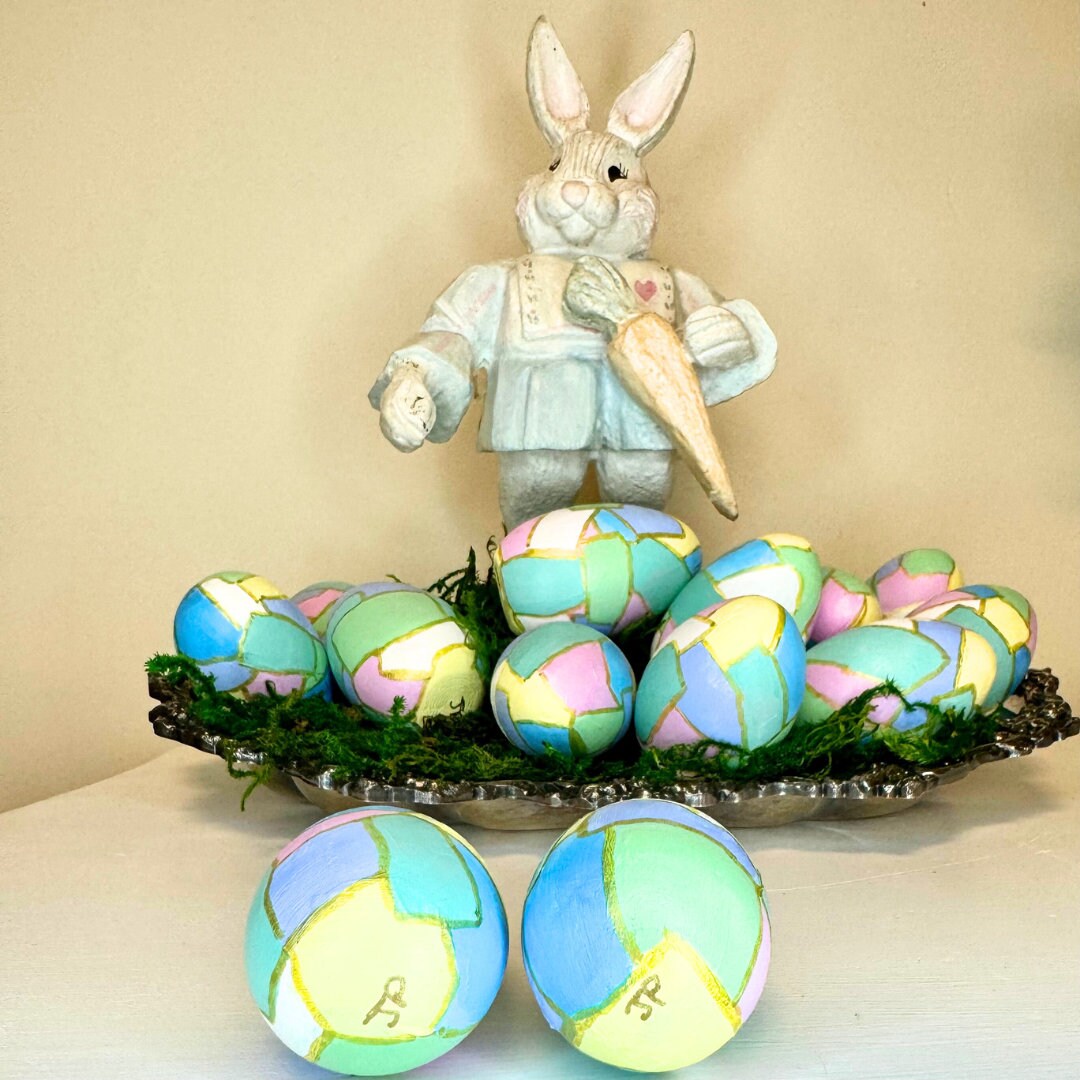 Hand Painted Confetti Easter Egg Easter Decoration Easter Basket Gift ...