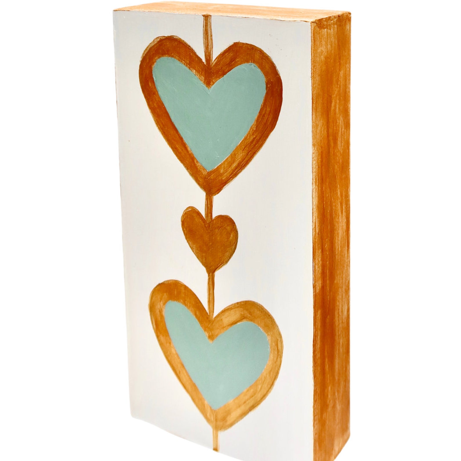 Heart Art Original, Heartstrings XV, 4 X 8, Modern Heart Painting ...