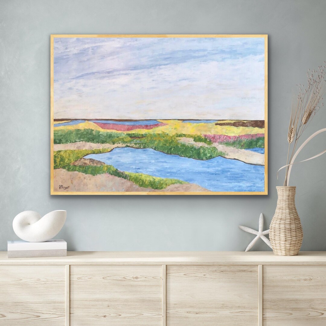 Coastal Marsh Giclée Print: Colorful Low Country Abstract Art Print on ...