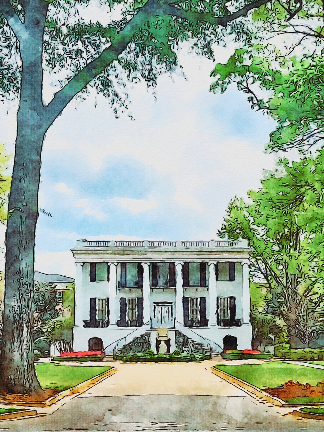 University of Alabama President's Mansion Digital Download, Alabama ...