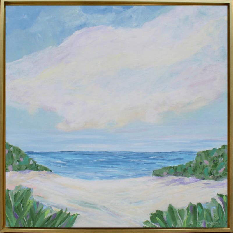 Framed 24x24 Beach Art - Etsy