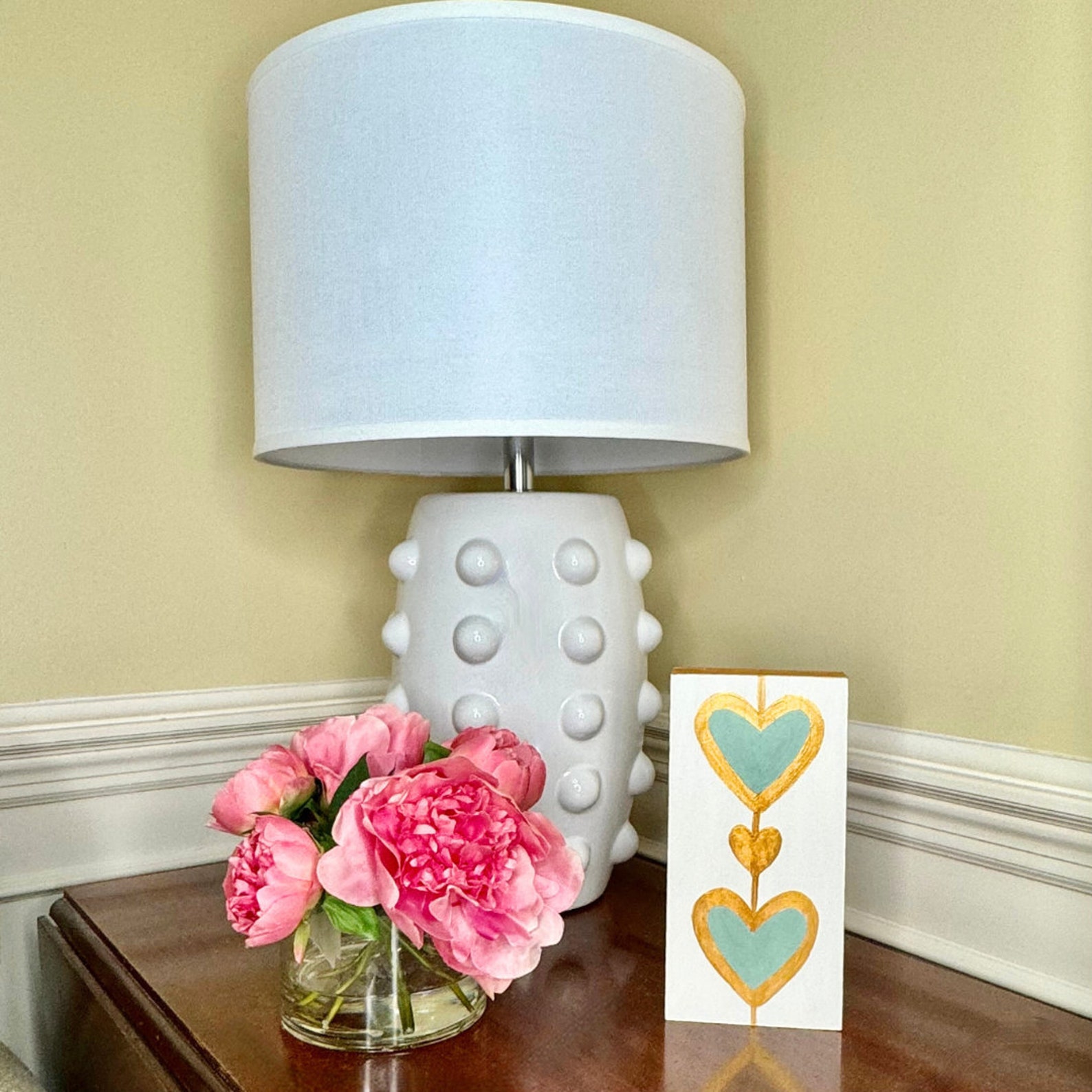 Heart Art Original, Heartstrings XV, 4 X 8, Modern Heart Painting ...