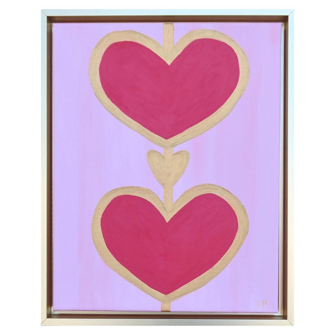 Original Heart Art, Heartstrings II, 11 X 14, Heart Artwork on Canvas ...