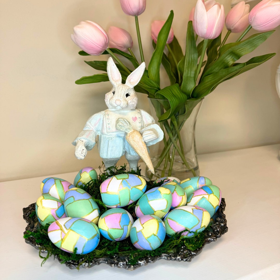 Hand Painted Confetti Easter Egg Easter Decoration Easter Basket Gift ...