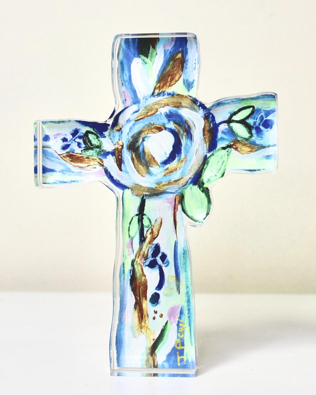Hope Cross Acrylic Art Block, Colorful Christian Gifts, Christian Cross ...