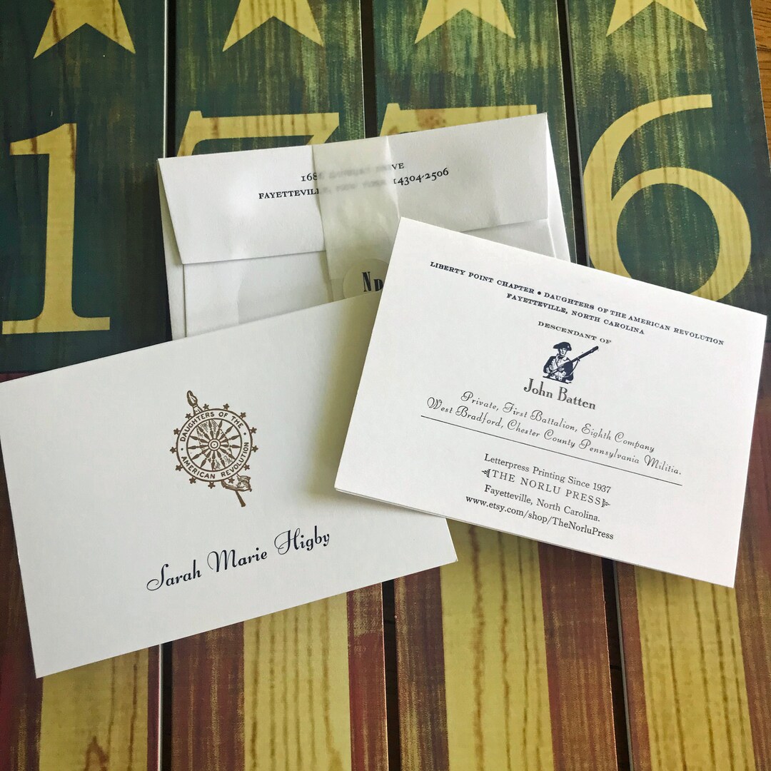 A1 Daughters of the American Revolution Personalized Stationery - Etsy