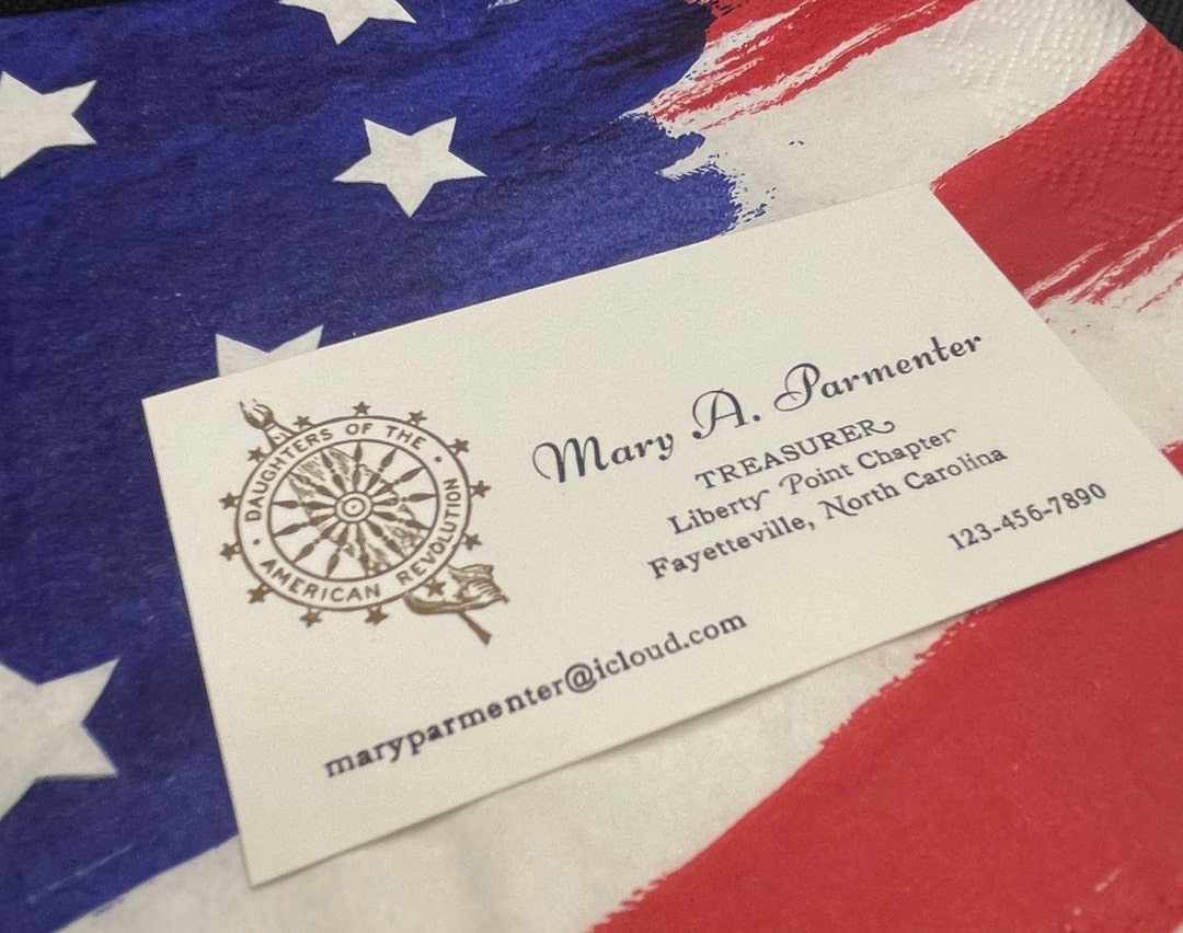 Daughters of the American Revolution DAR Business Cards - Etsy
