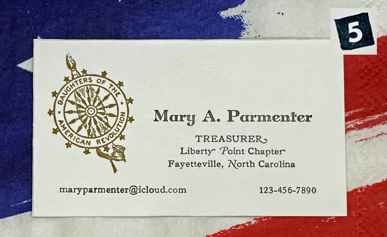 Daughters of the American Revolution DAR Business Cards - Etsy