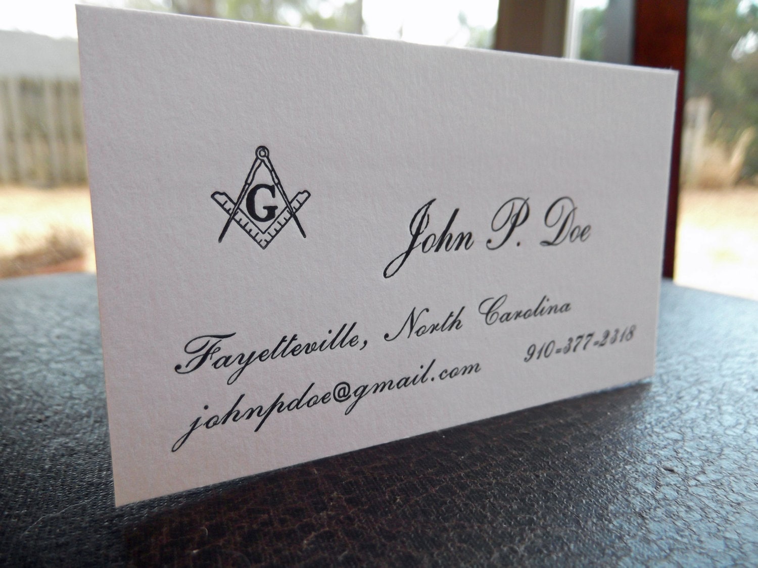 Masonic Calling Cards 100 Count (letterpress-100% Cotton) - Etsy