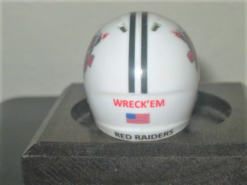 School Big12 Helmet Red Raiders Custom Helmet Pocket Pro Red Retro ...