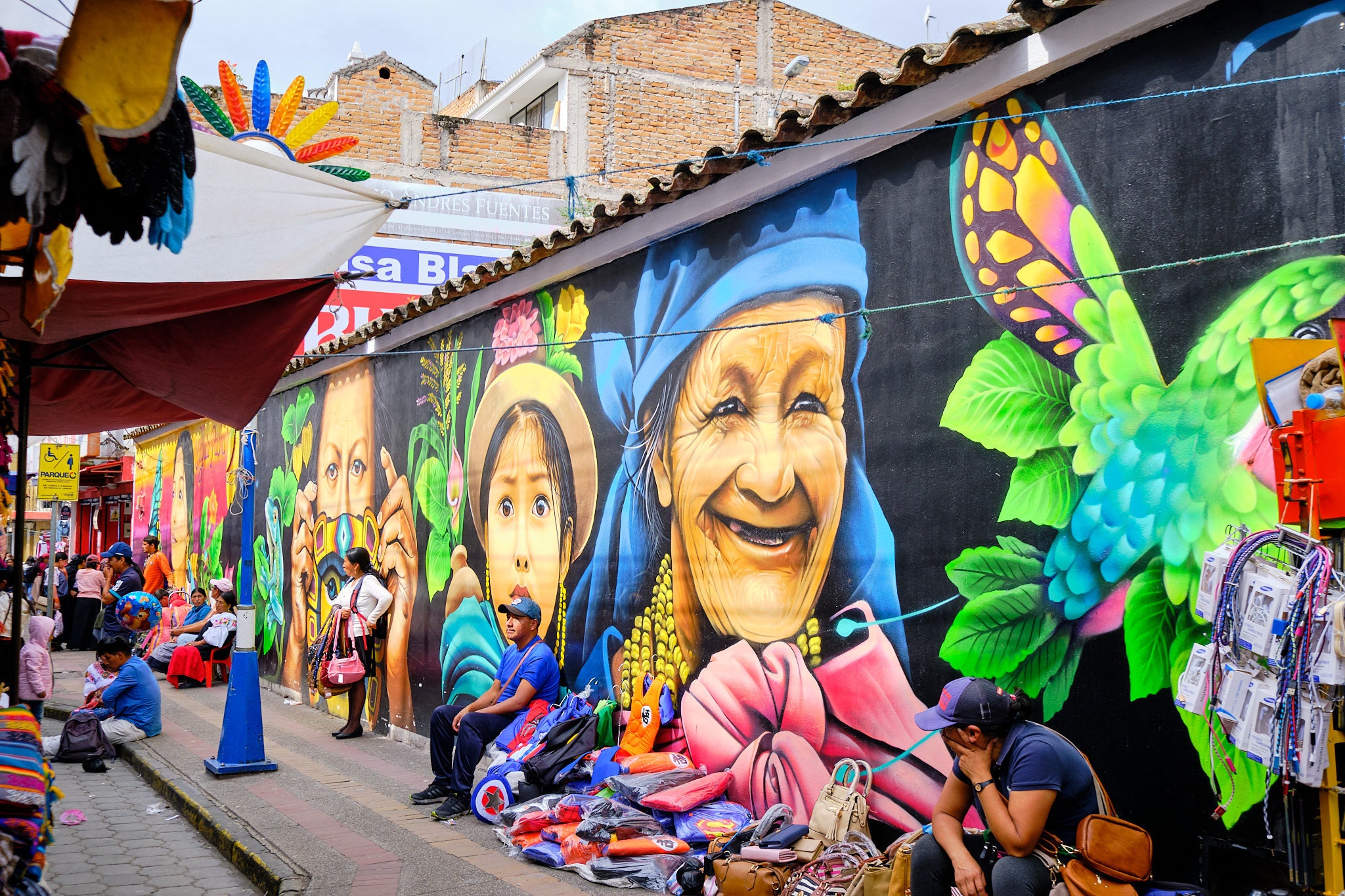 A Colorful Mural in Otavalo, Ecuador - Etsy