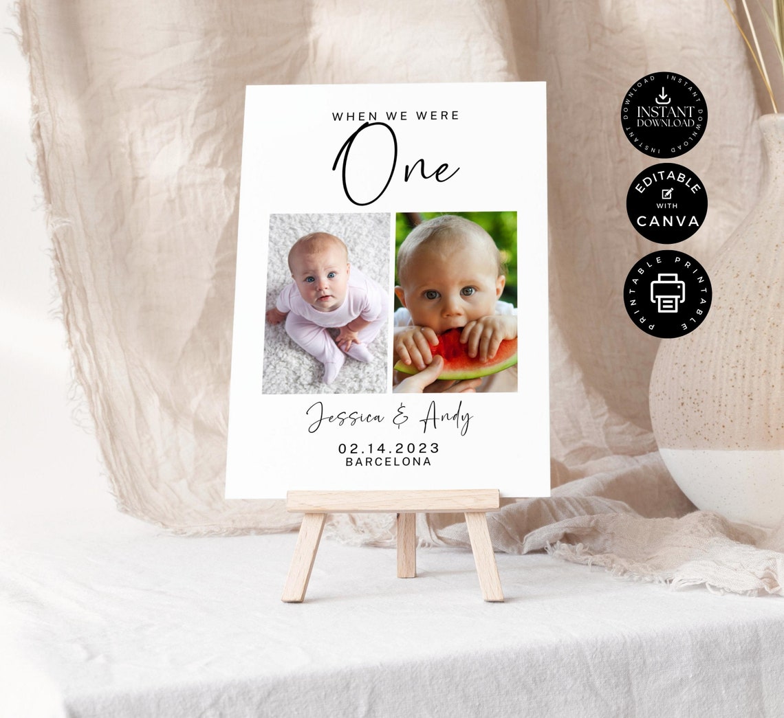 Wedding Table Numbers With Photo Template, Age, When We Were, DIY Table ...
