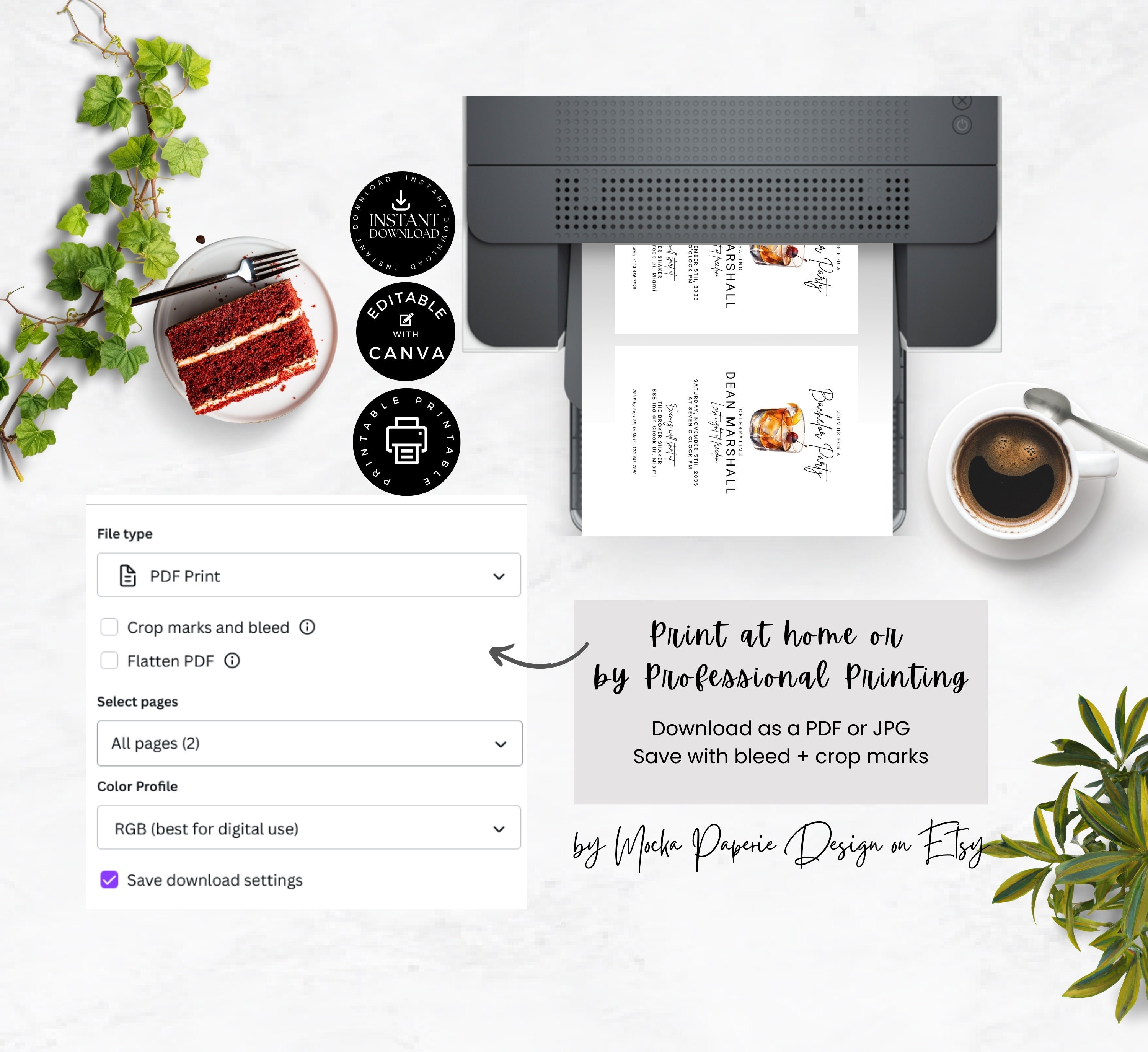 Bachelor Party Invitation Template, Modern Minimalist Invite, Stag ...