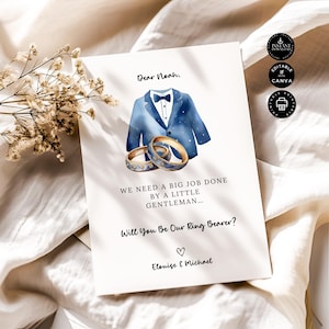 Classic Will You Be Our Ring Bearer Template, Modern Wedding Ring ...