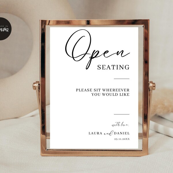 Open Seating Sign - Etsy