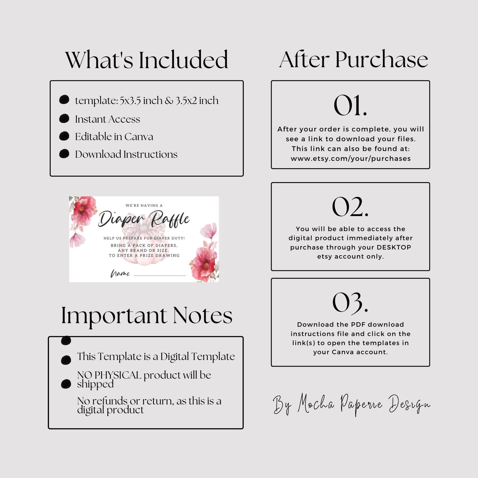 Diaper Raffle Card Template, Baby Shower Party, Hot Pink Pumpkin Animal ...