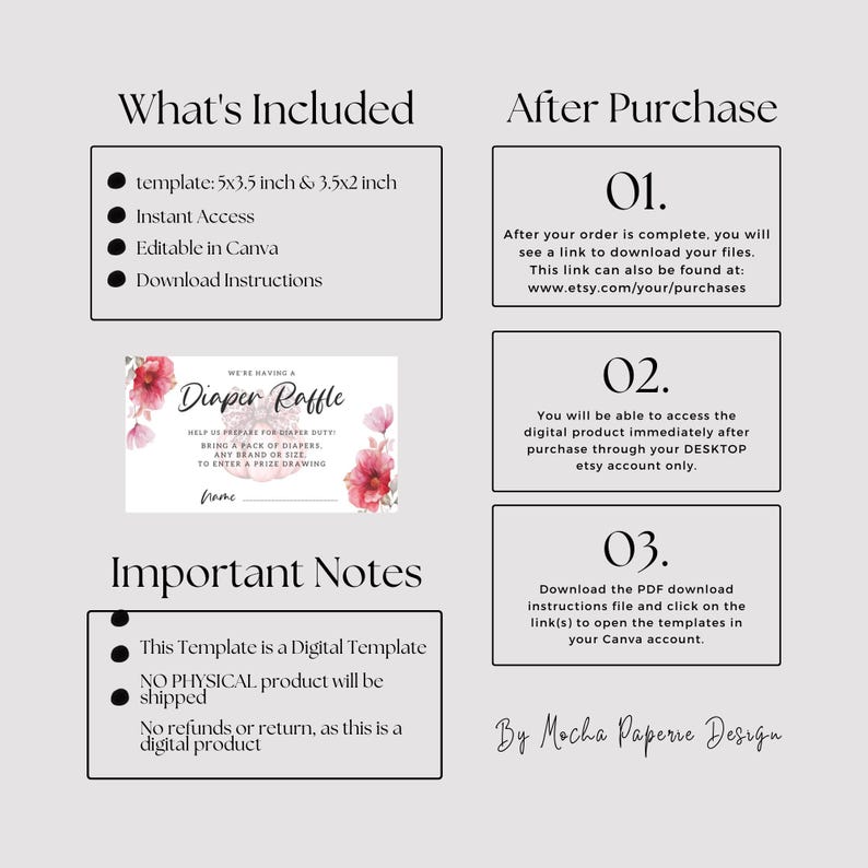 Diaper Raffle Card Template, Baby Shower Party, Hot Pink Pumpkin Animal ...