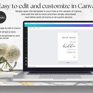 Busy Bags Wedding Sign, Modern Wedding Signage, Kids Table, Games ...