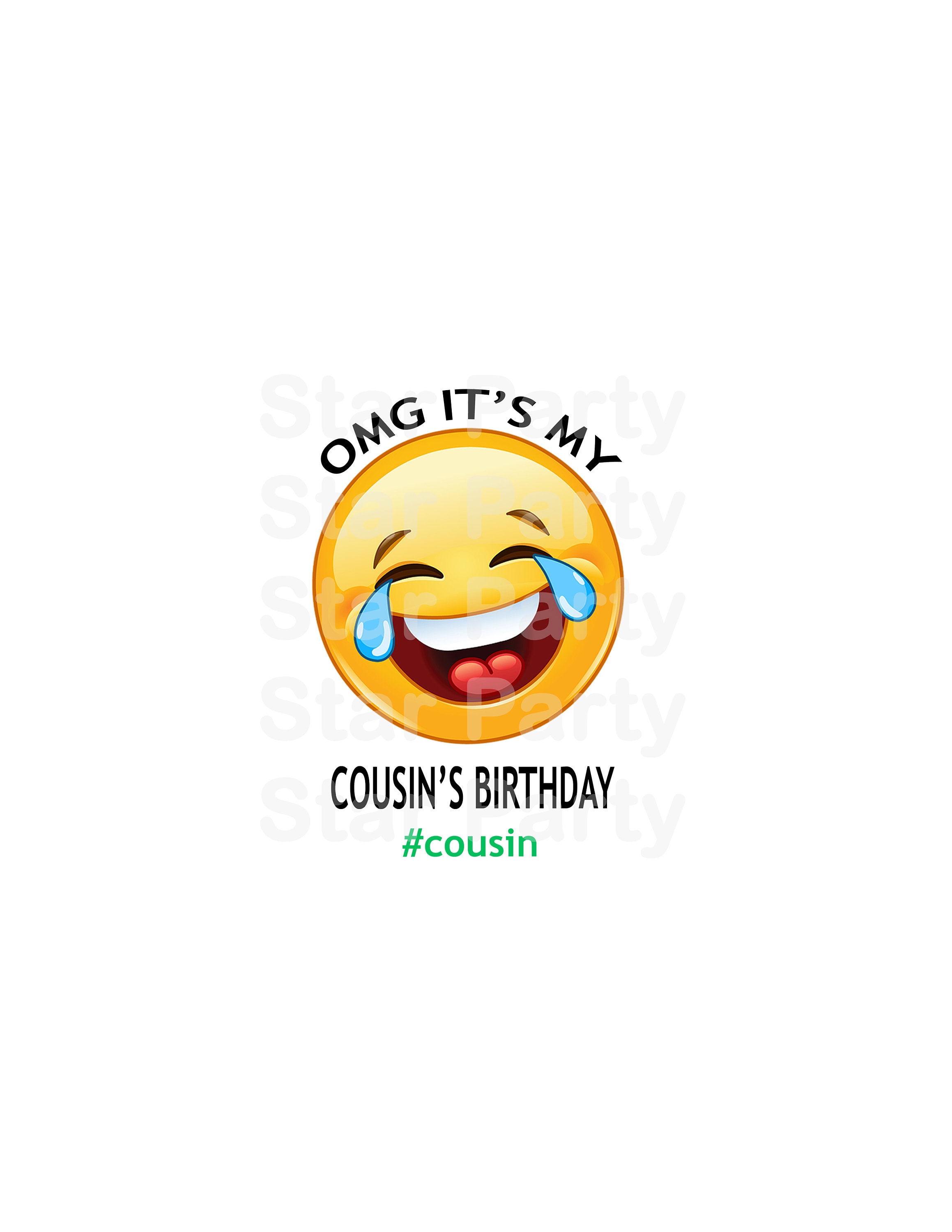 Instant Download Emoji Emoticon Cousin Emoji Party Emoji | Etsy