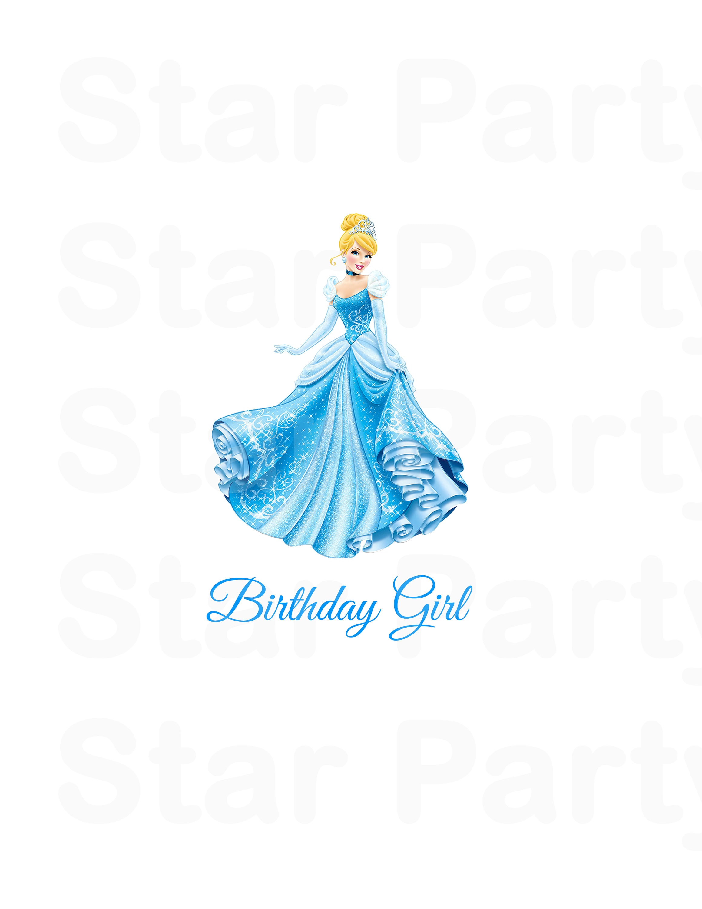 INSTANT DOWNLOAD Cinderella Birthday Girl Digital Image for - Etsy