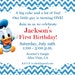 Donald Duck Invitation, 1st Birthday Invitation, Kid's Birthday Party ...