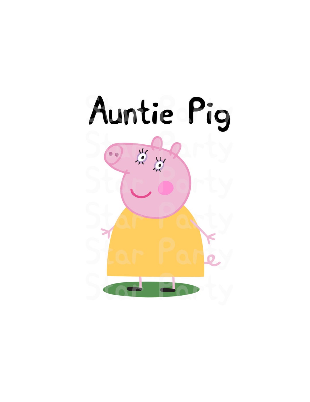 Auntie Pig Aunt Digital Image for T Shirt Pig Party - Etsy UK