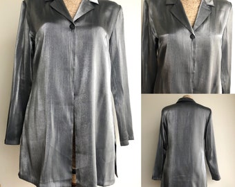 Shiny Silver Jacket - Etsy