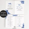 Muslim Wedding Program, Wedding Program Bifold Blue, Islamic Wedding ...