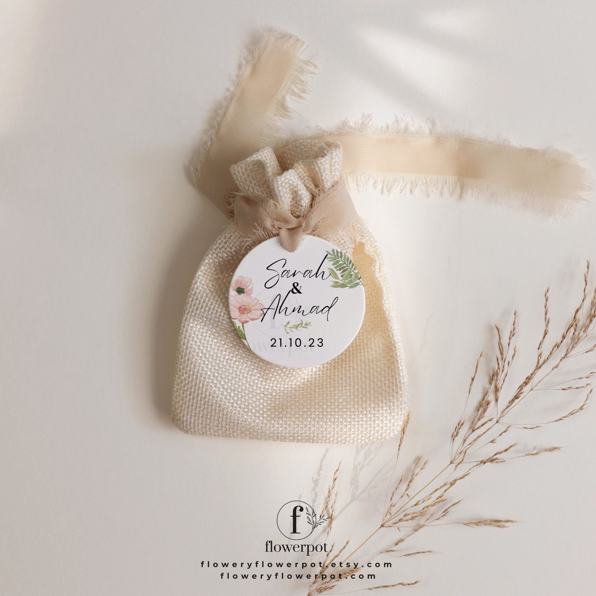 Nikkah Favor Sticker, Muslim Wedding Sticker, Islamic Wedding Favors ...