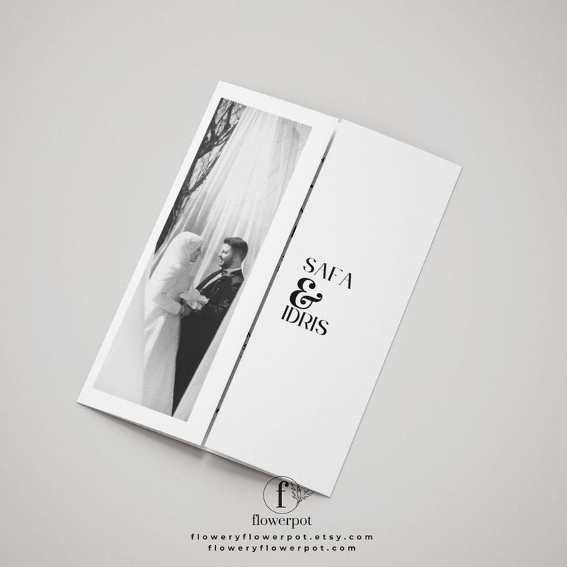 Gatefold Wedding Invitations With Photos Canva, Muslim Wedding ...