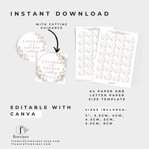 Muslim Wedding Sticker, Nikkah Favor Sticker, Islamic Wedding Favors ...