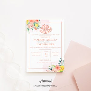 Islamic Save the Date, Muslim Wedding Invitation Template Download ...