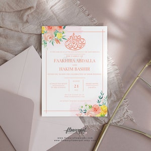 Islamic Save the Date, Muslim Wedding Invitation Template Download ...
