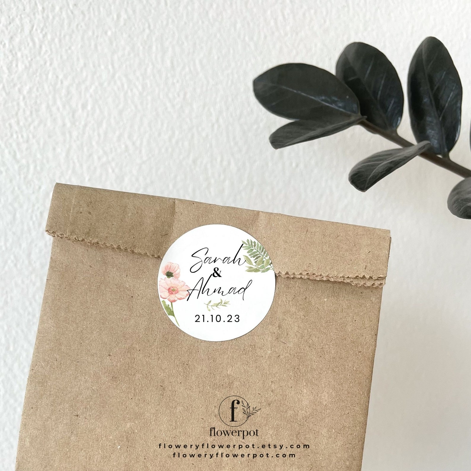 Nikkah Favor Sticker, Muslim Wedding Sticker, Islamic Wedding Favors ...