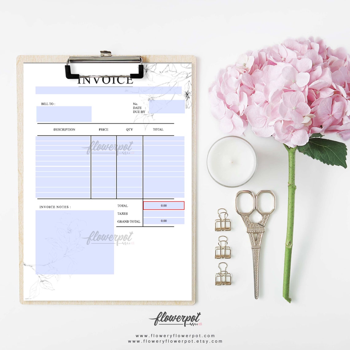 Small Business Invoice Template, Wedding Invoice, Craft Business ...