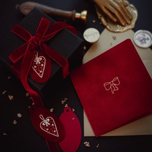 Luxurious Christmas Greeting Card / Velvet Card / Elegant Christmas ...