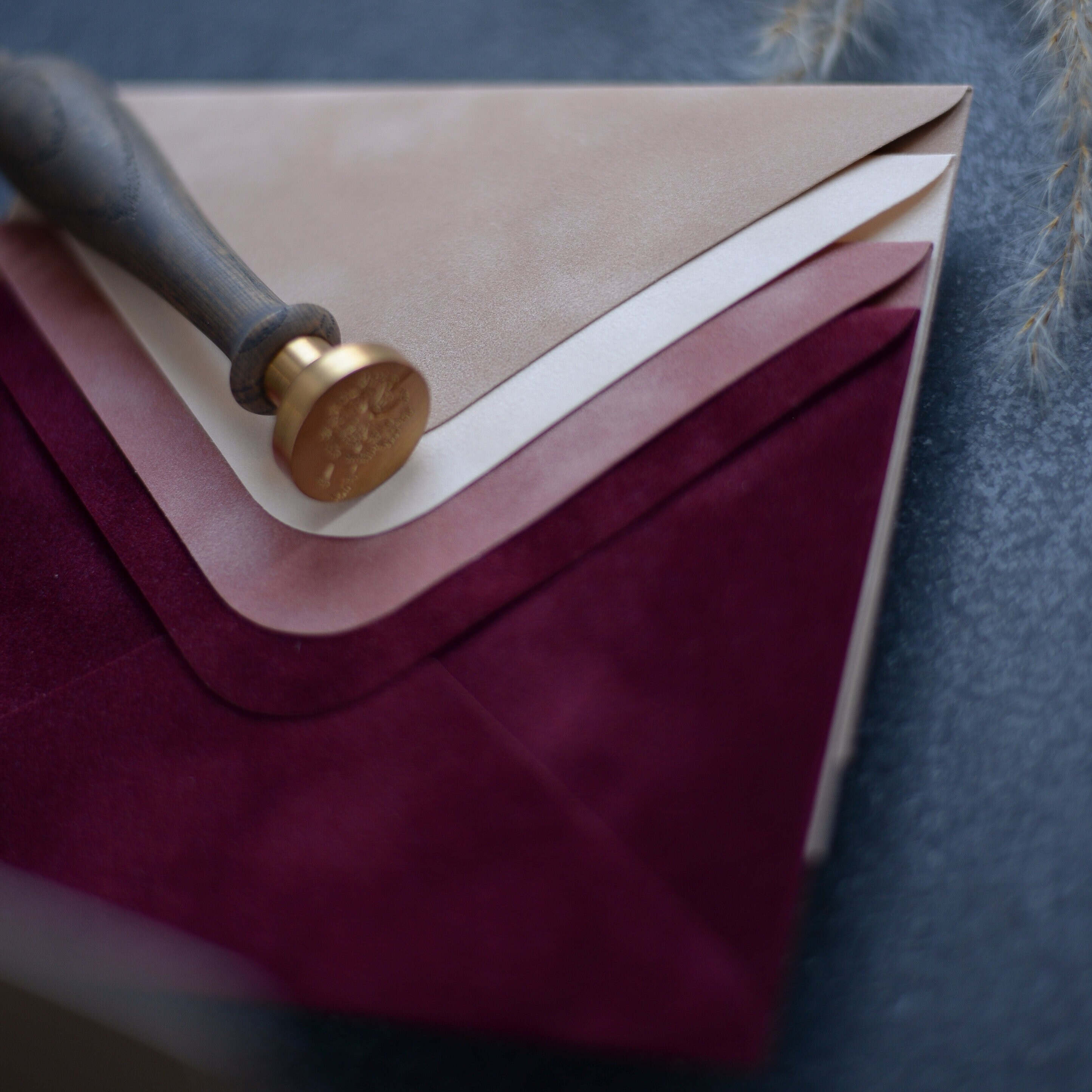 Shades of Pink Velvet Envelopes: Sample Pack of 3 / Wedding | Etsy