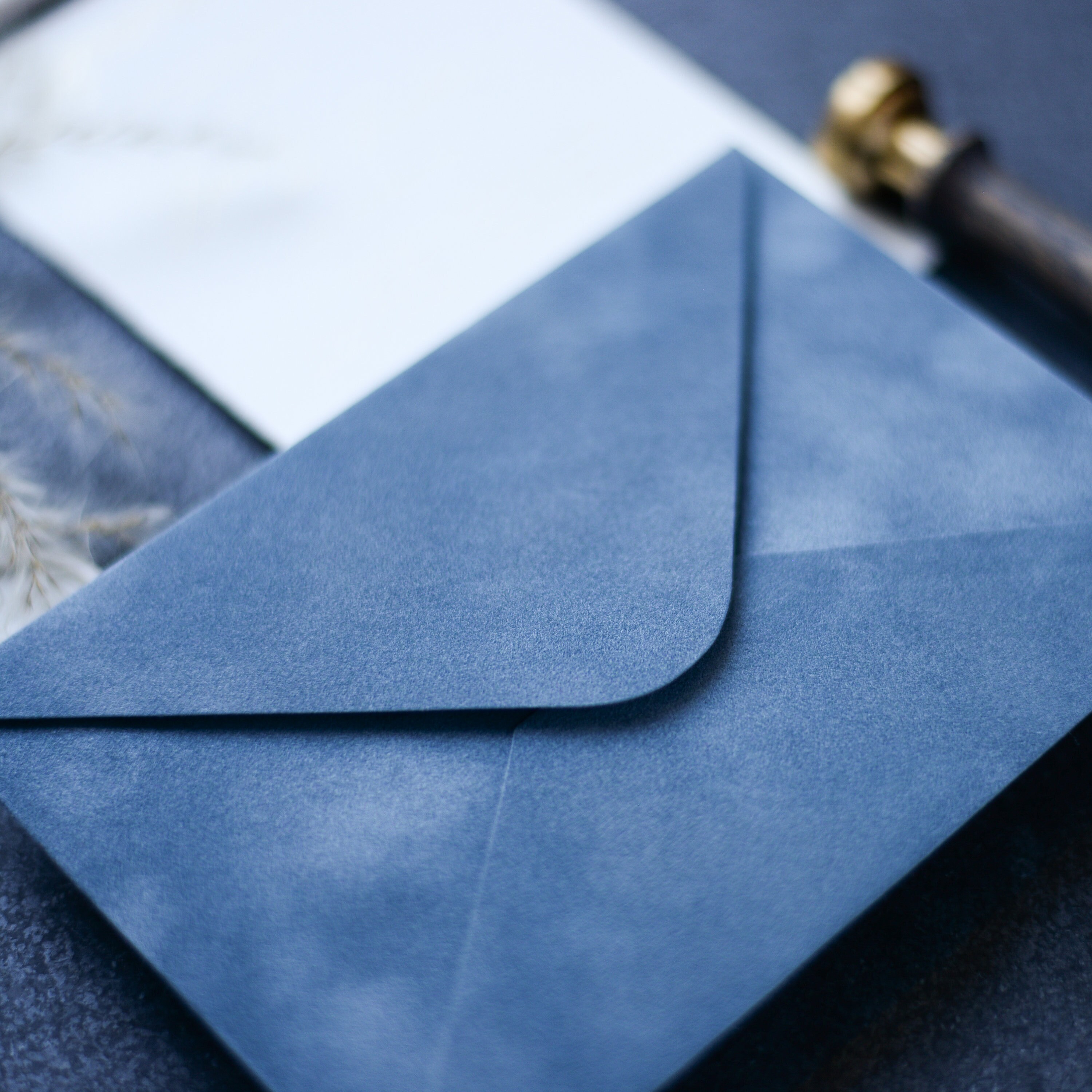 Vintage Blue Velvet Envelope / Wedding Envelope / C6 Size/ - Etsy