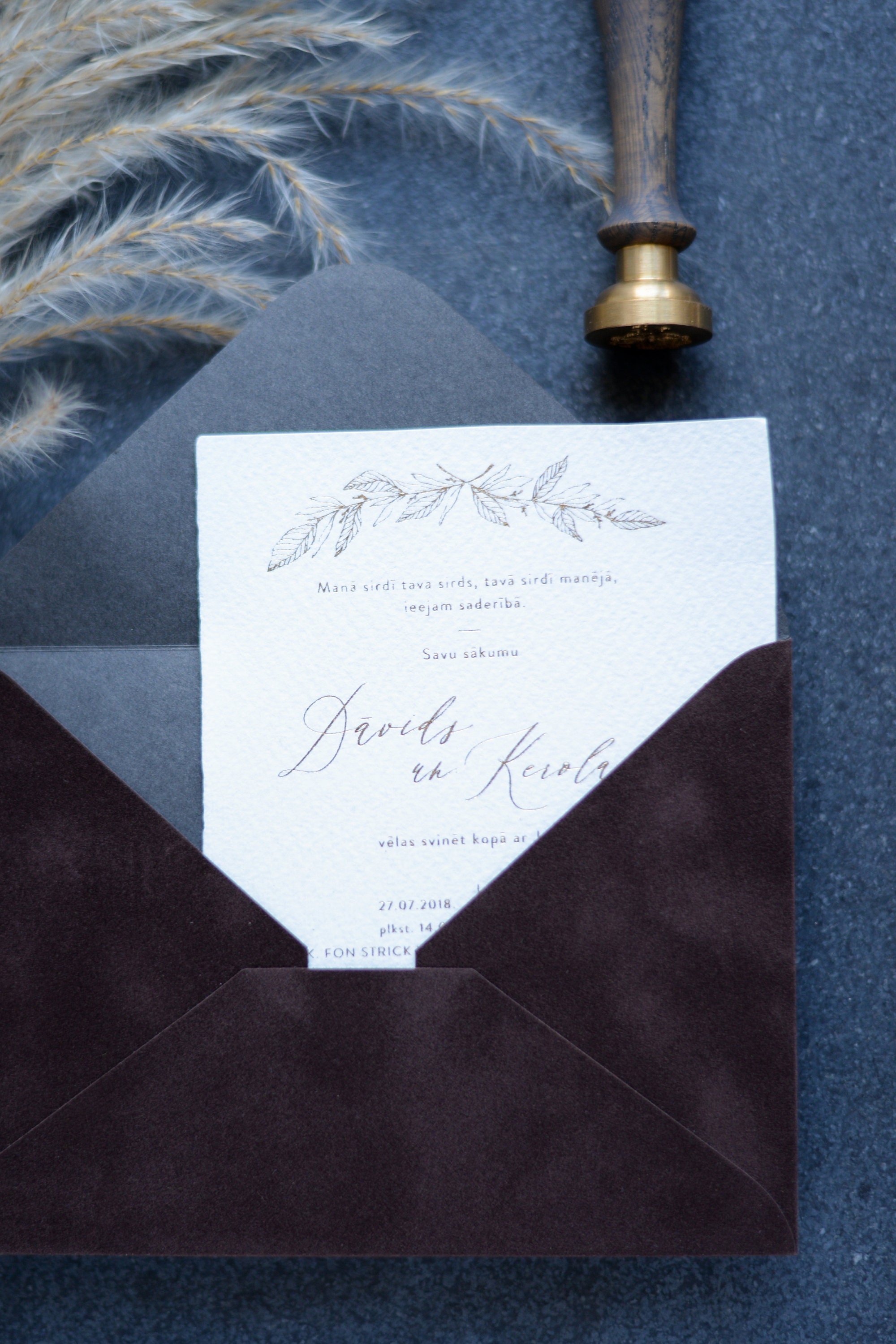 Chocolate Velvet Envelopes: Sample Pack of 3 / Wedding | Etsy