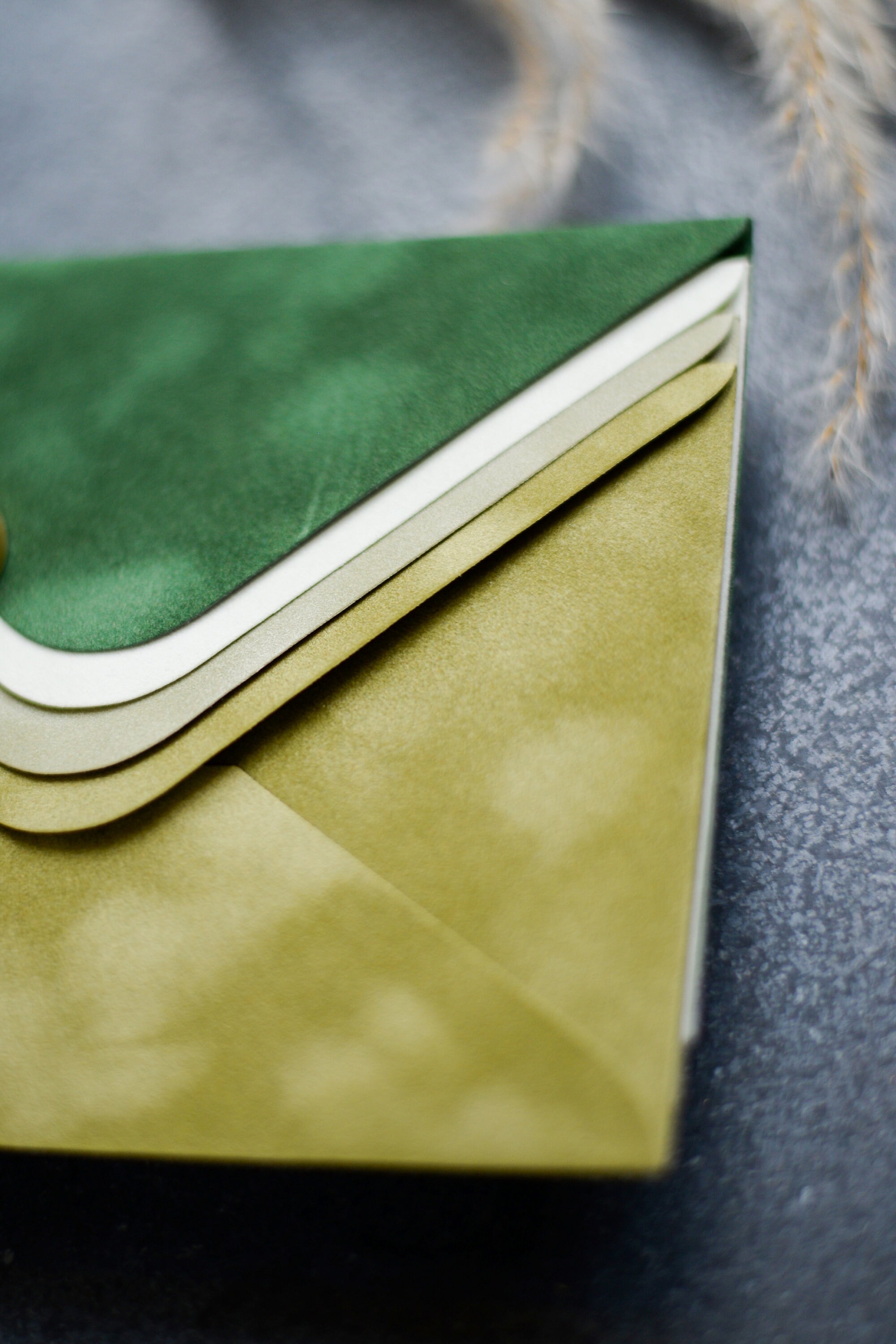 Green Velvet envelopes: Sample Pack of 4 / C6 / wedding | Etsy