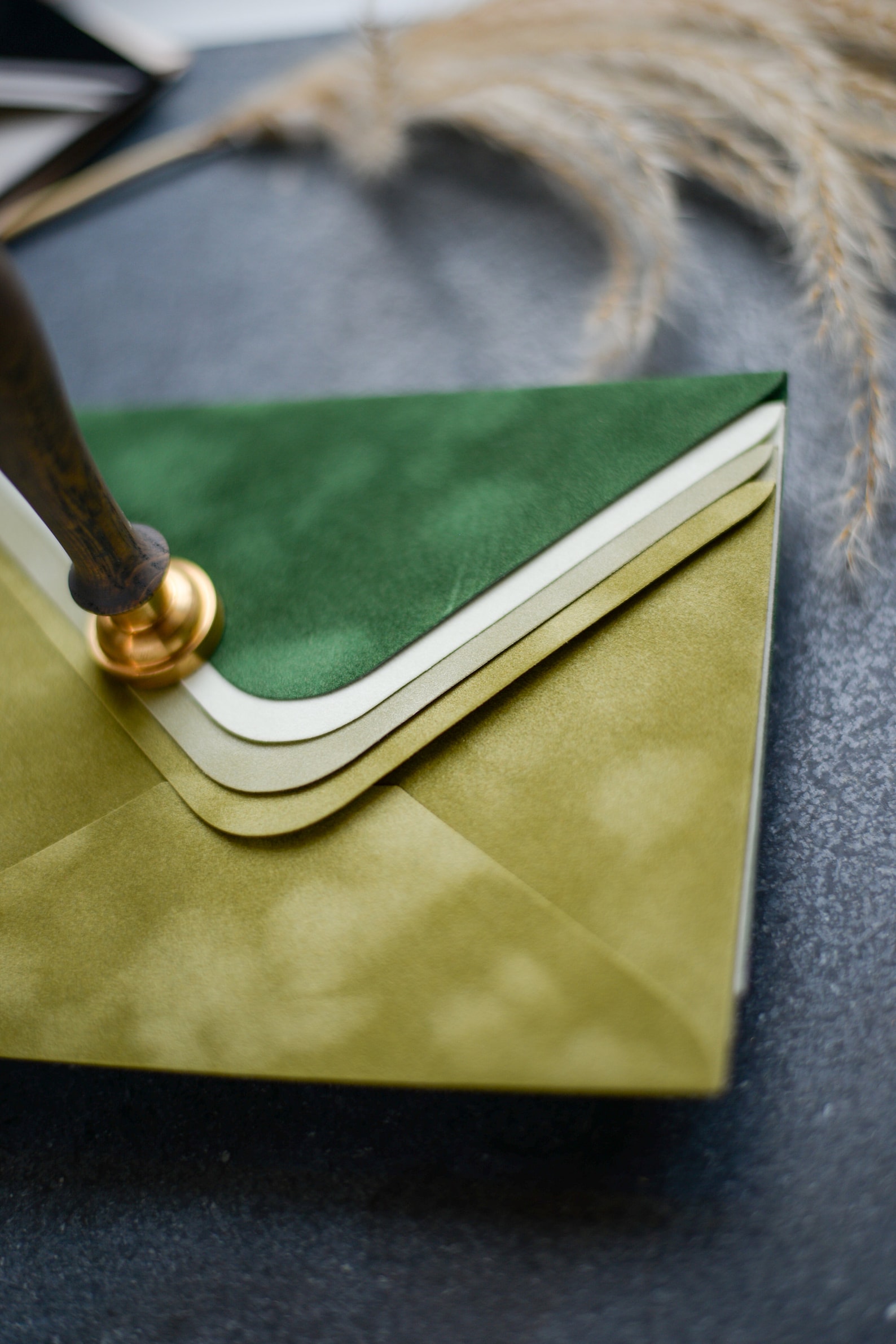 Green Velvet envelopes: Sample Pack of 4 / C6 / wedding | Etsy