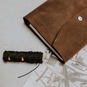 Customizable Rustic Leather Notebook With Refill // Notebook Journal A5 ...