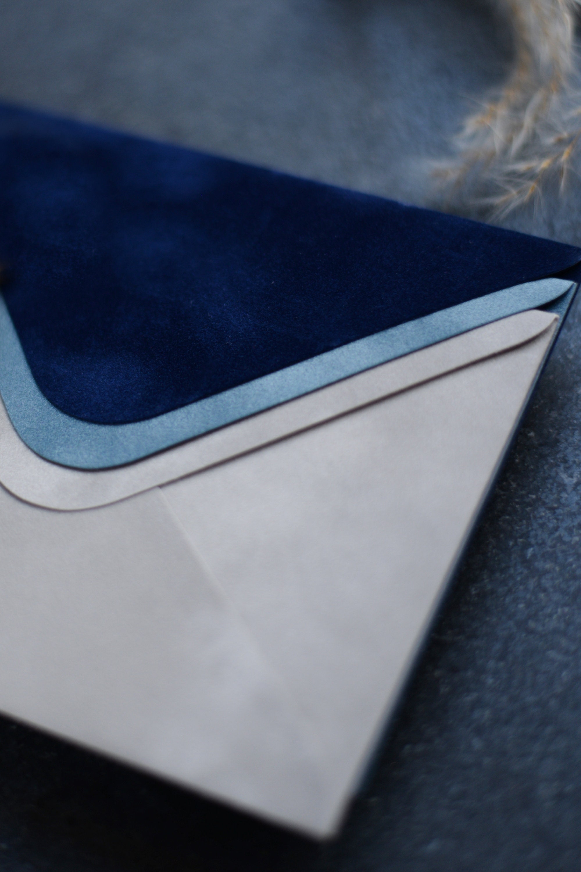 Baltic Sea Velvet Envelopes: Sample Pack of 3 / Wedding | Etsy
