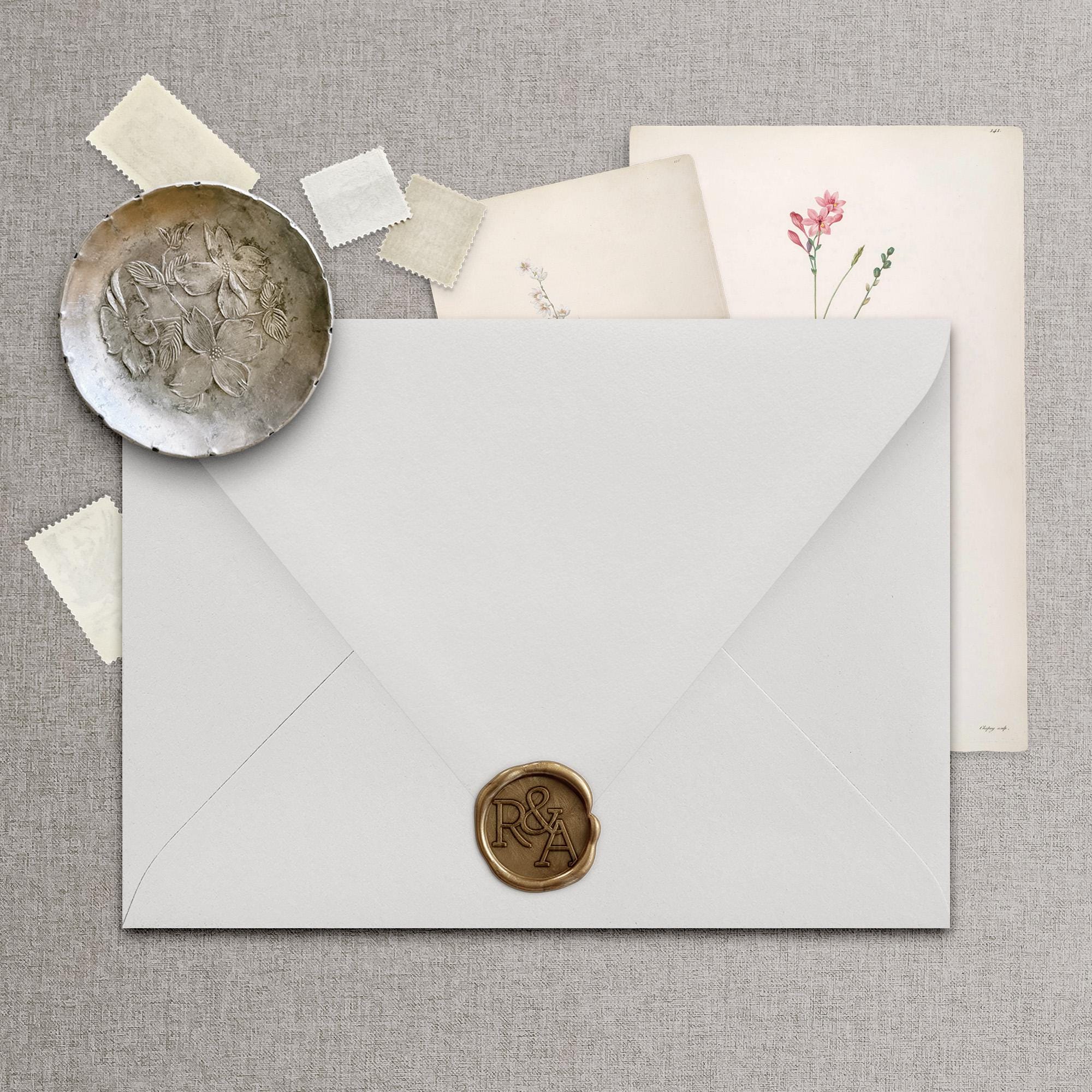 Personalized Two Letter Wax Seal Stamp – for Letters, Envelopes ...