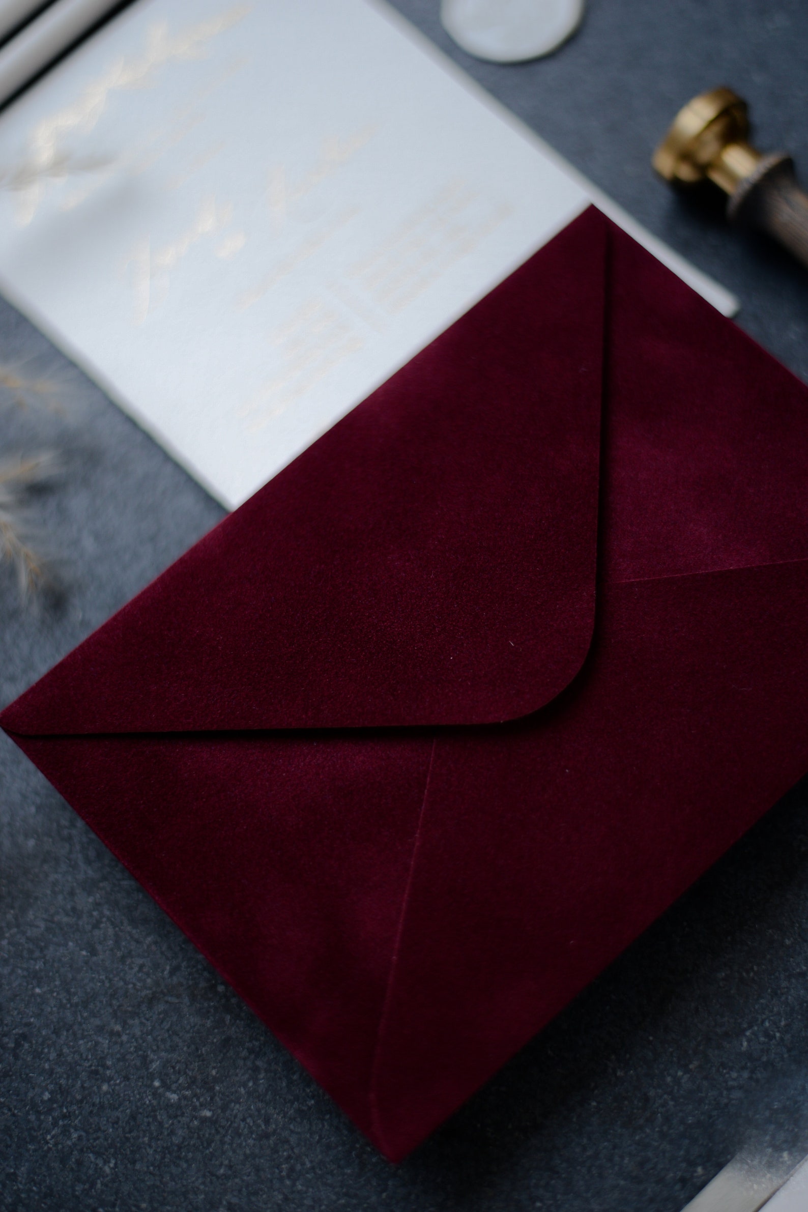 Velvet Envelope / Wine Velvet / Wedding Envelope / C6 Size/ - Etsy