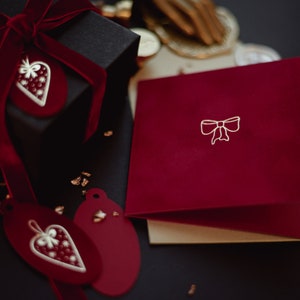 Luxurious Christmas Greeting Card / Velvet Card / Elegant Christmas ...