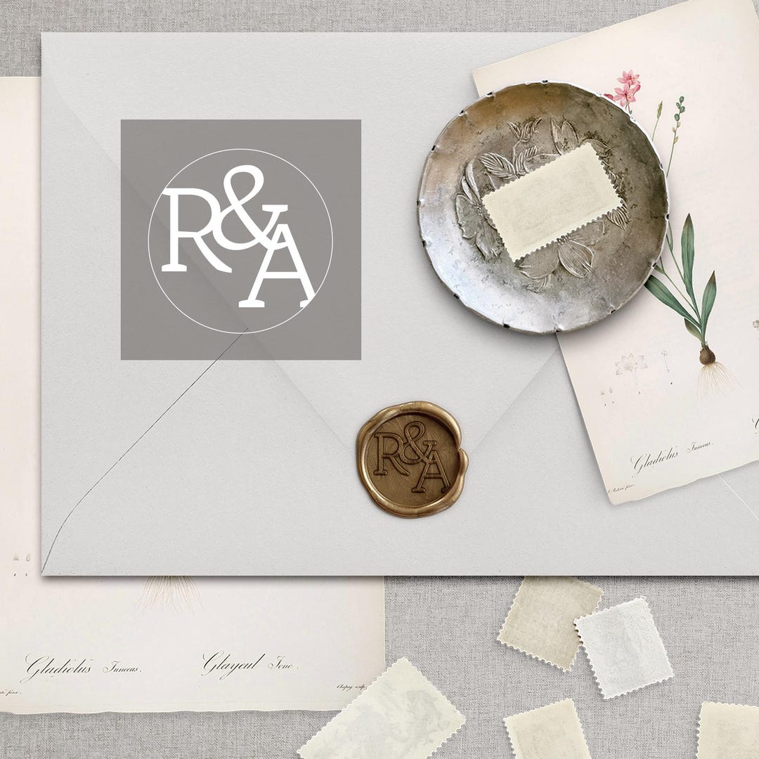 Personalized Two Letter Wax Seal Stamp – for Letters, Envelopes ...