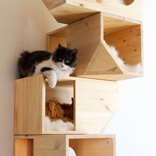 Wooden Modular Cat House Etsy
