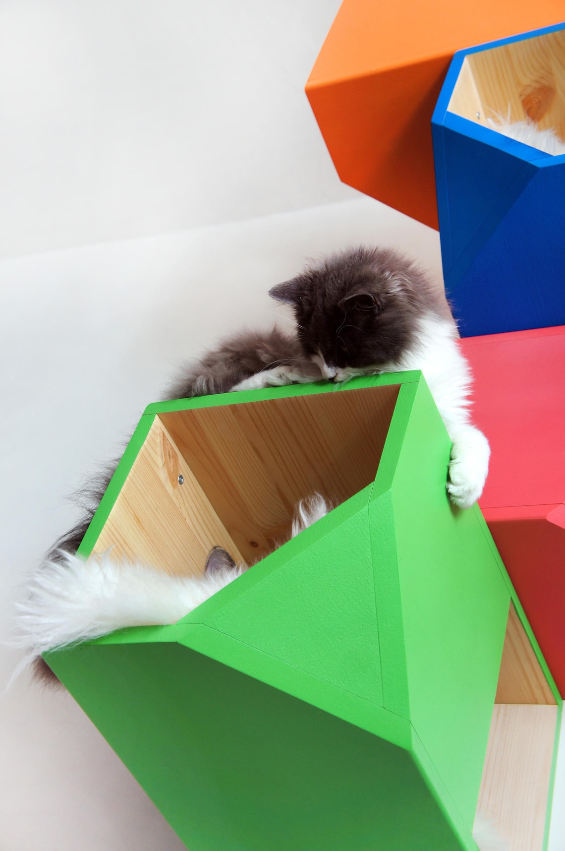 Colorful Catissa Modular Cat House - Etsy Australia